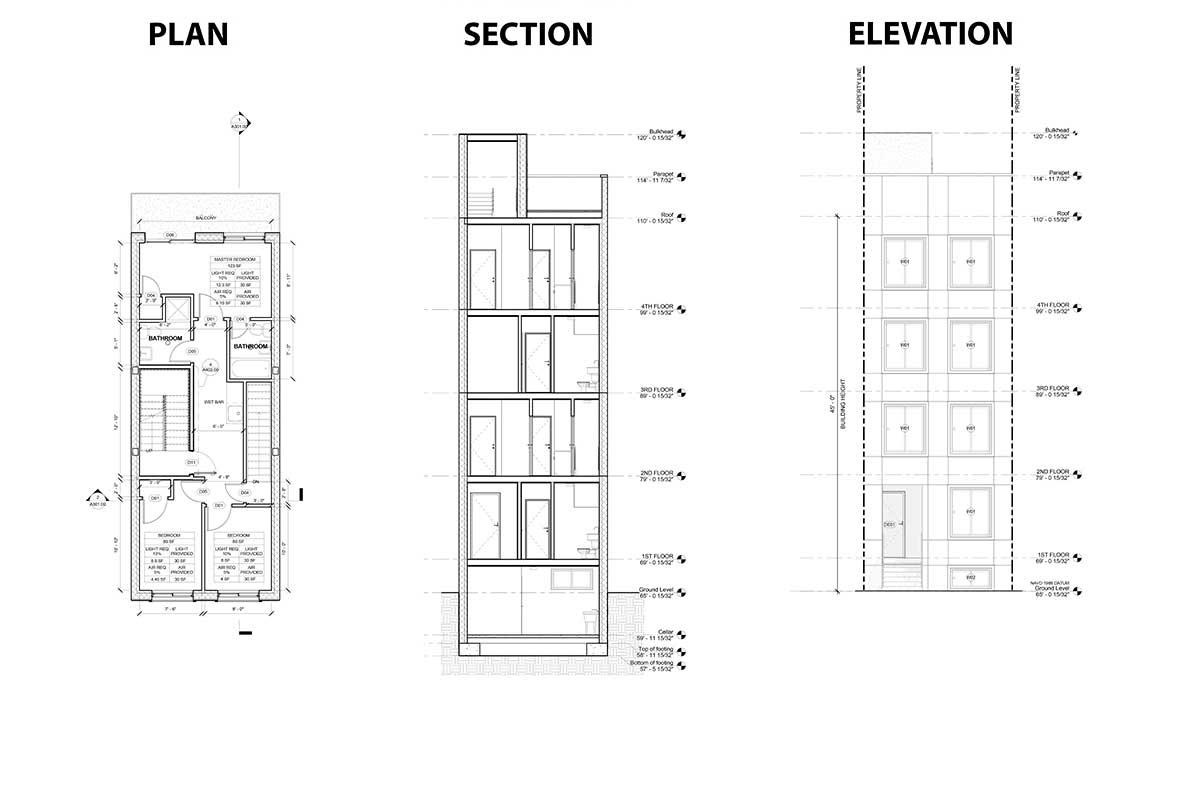 Architectural Floor Plans And Elevations Two Birds Home